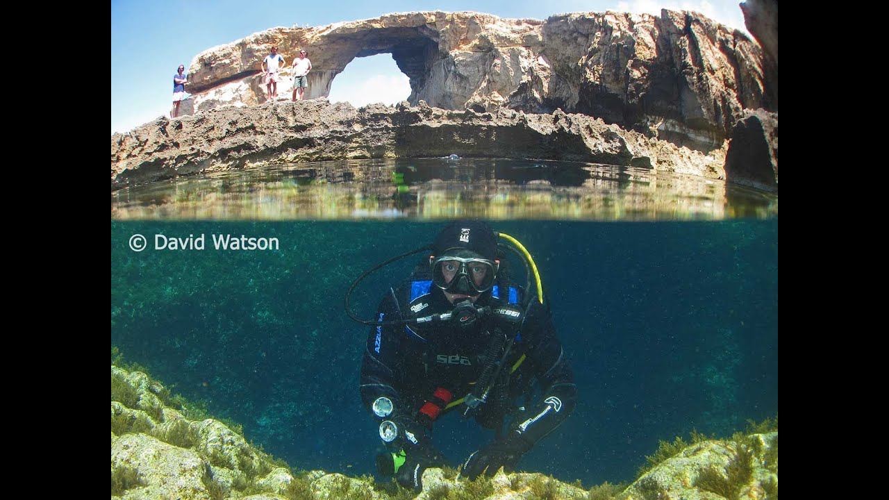 Diving Gozo - Blue Hole, Inland Sea. - YouTube