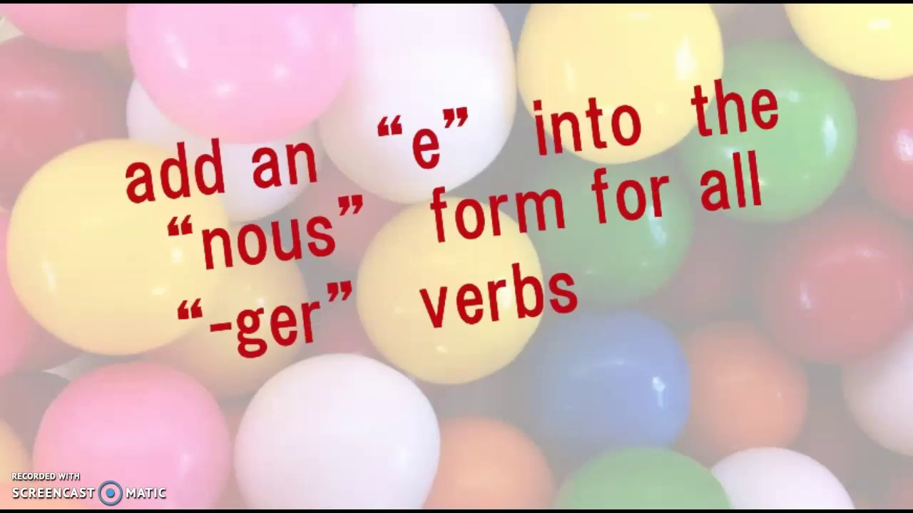 SONG French "-GER Verb Conjugation" set to "Circles" by Post Malone ...