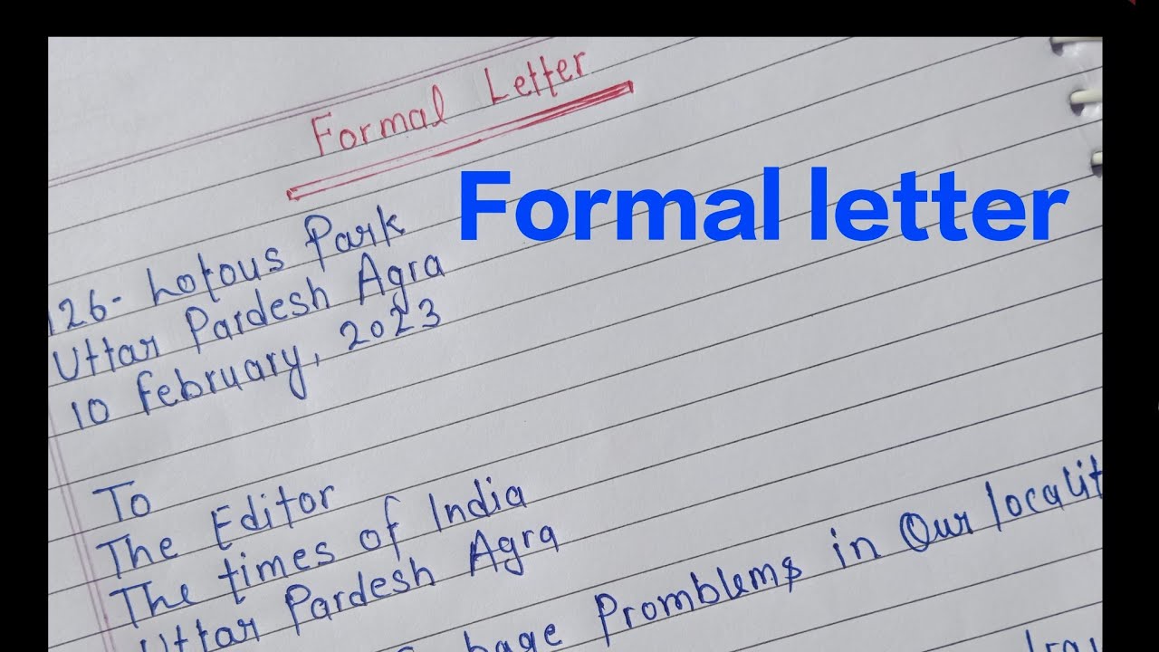 How to write letter II Formal letter Il Formal letter in english - YouTube