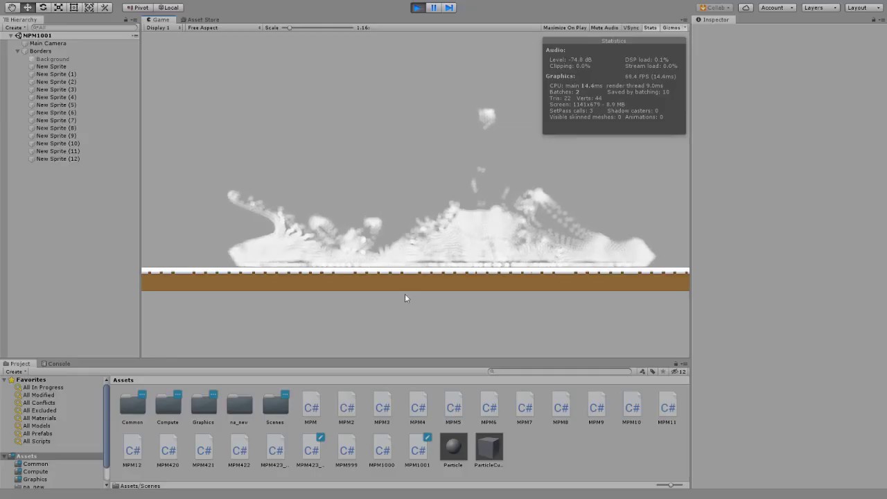 Snow Simulation-2d Blocks Falling Unity - YouTube