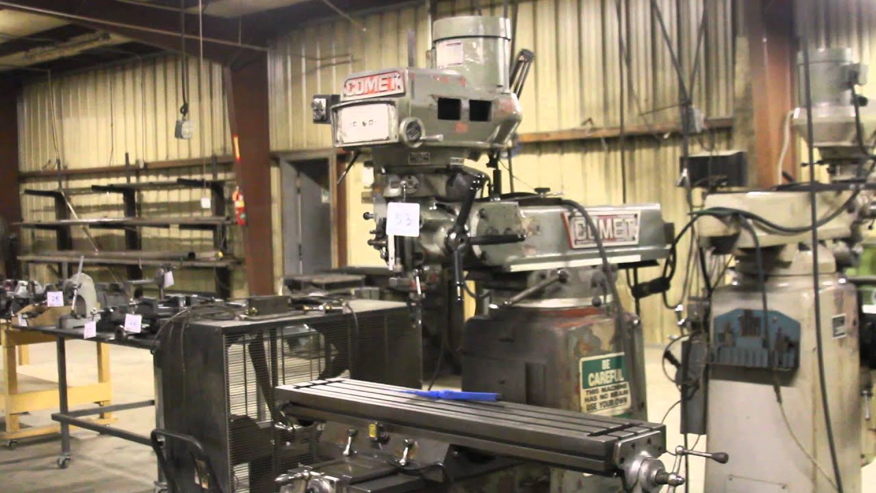 Lot 53, Comet 3vhc Vertical Mill - YouTube