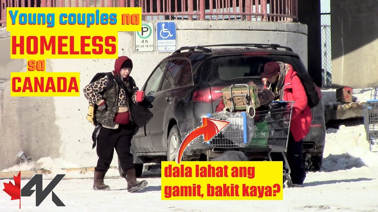 Young Couples na Homeless sa Canada dala lahat ang gamit sa kalsada ...