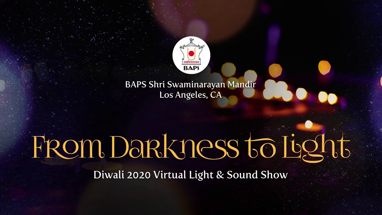 Light And Sound Show, BAPS Los Angeles, CA | Diwali 2020 - YouTube