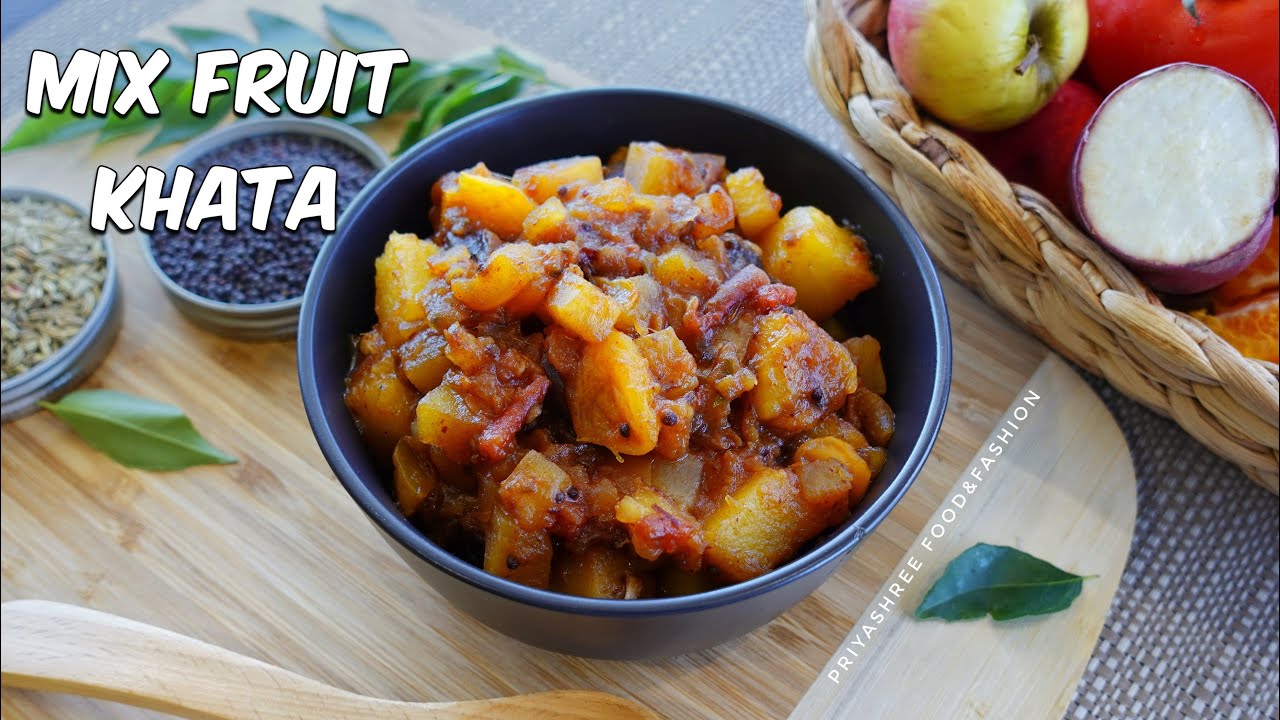Mix Fruits Khata Odia Recipe - Sweet Fruits Chutney || Without Onion ...