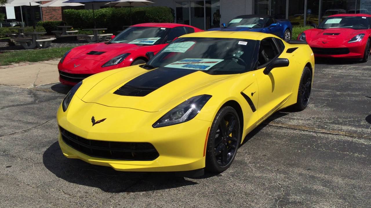 2016 Yellow Corvette for sale Wheeling : Bill Stasek Chevrolet - YouTube