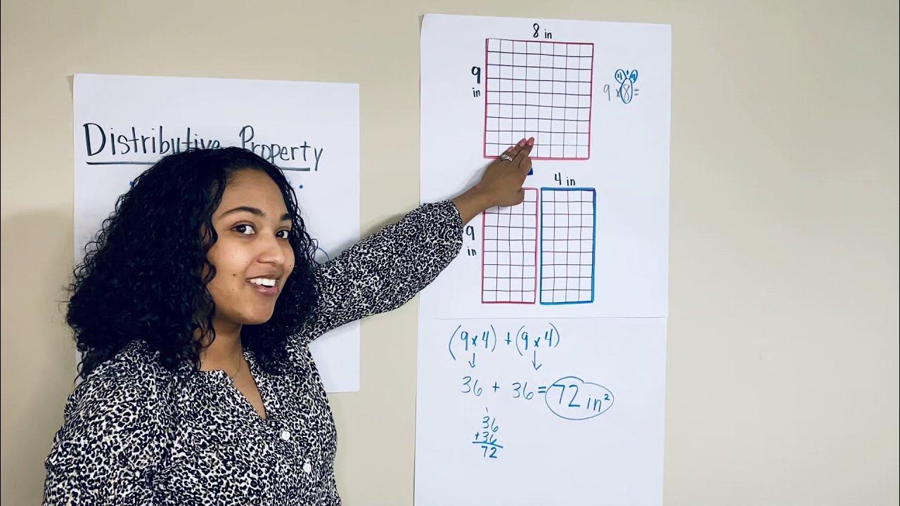 Distributive Property to find Area of A Rectangle - YouTube