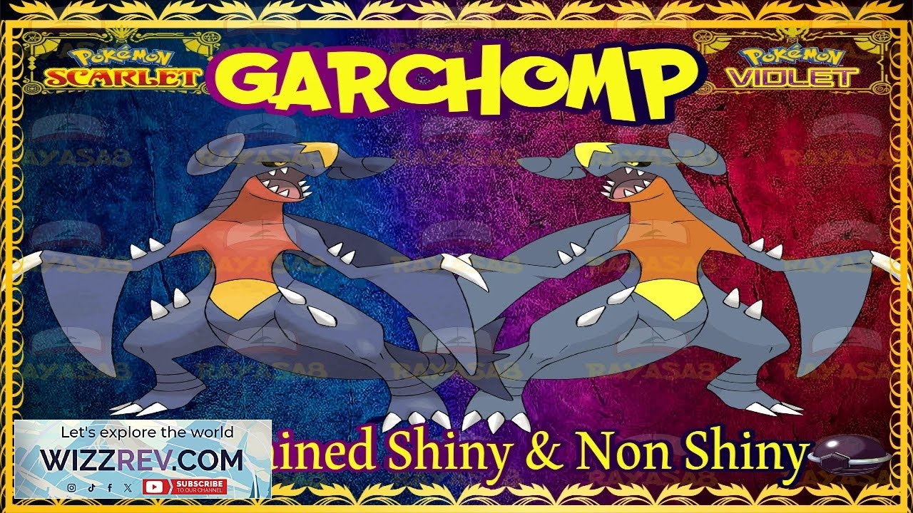 Garchomp 6IVShiny & Non Shiny Pokemon Scarlet and Violet Best Stats ...