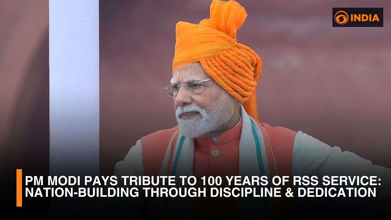 PM Modi Pays Tribute to 100 Years of RSS Service | Nation-Building ...