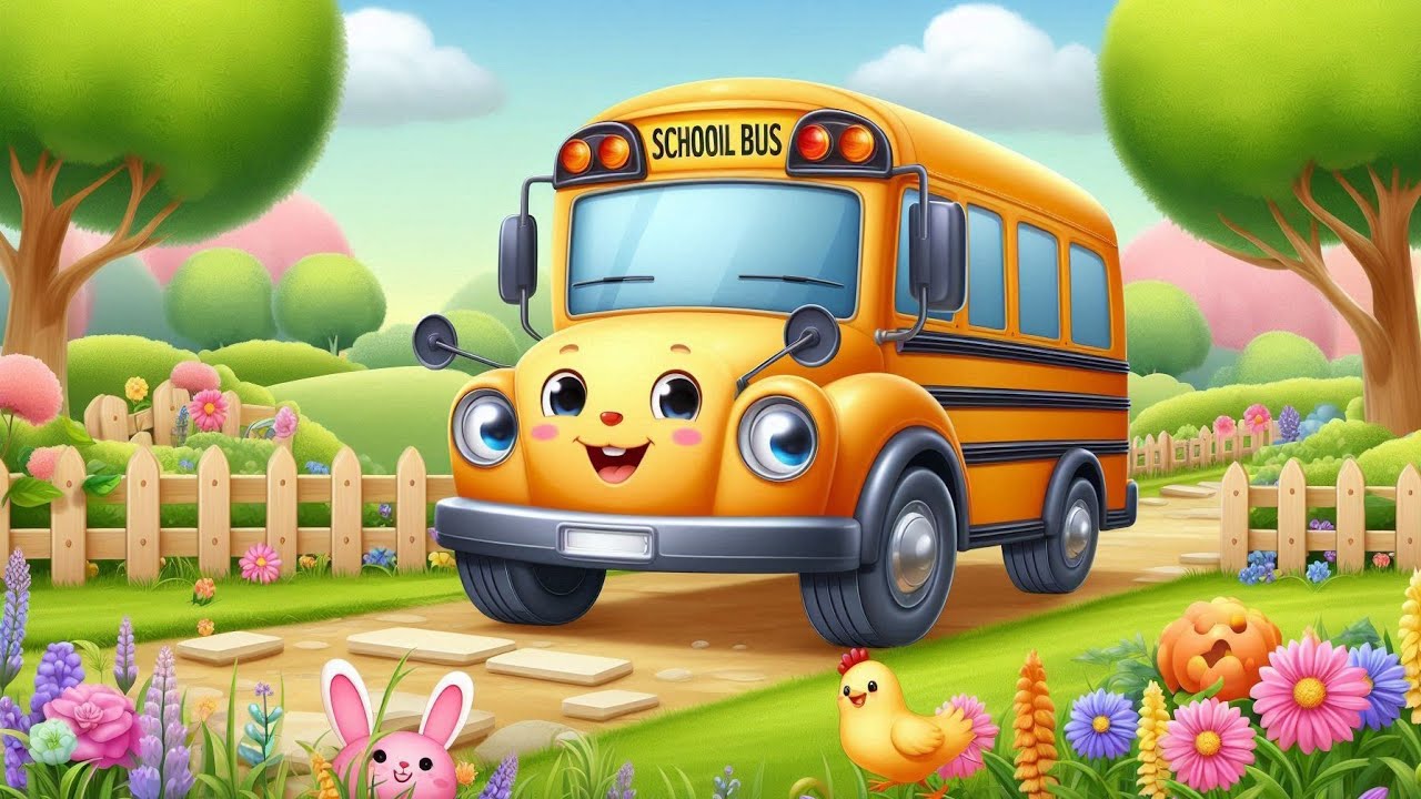 Toddler Song Poem - Wheels On The Bus || Super Simple Songs ||🐯 Nursery ...