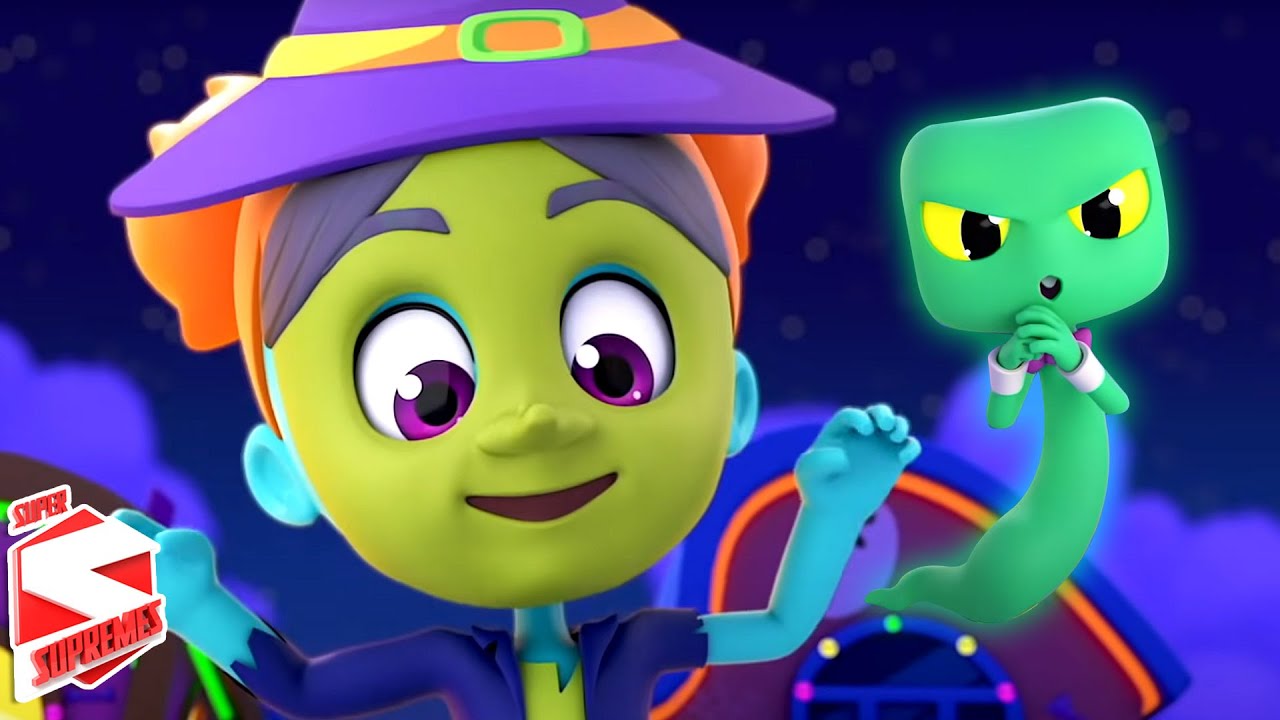 Here We Go Out On Halloween | Scary Nursery Rhymes | Spooky Songs For ...