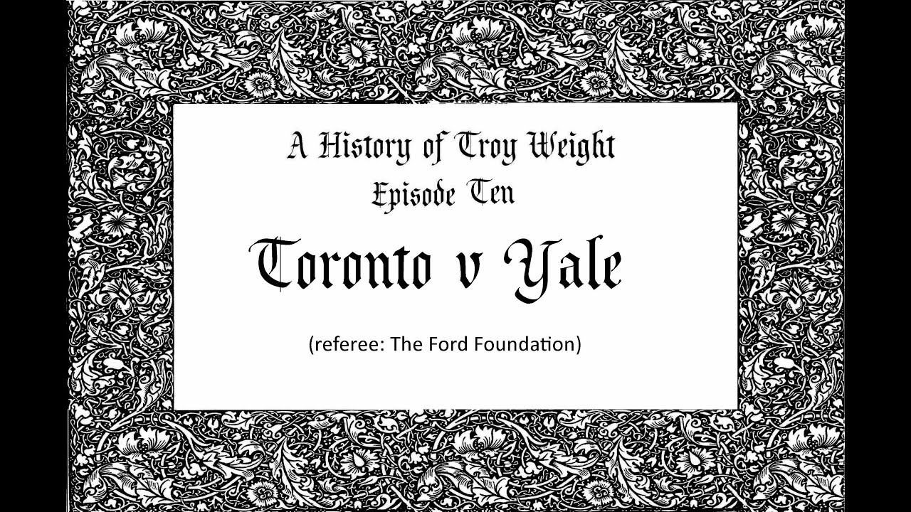 TORONTO v YALE refereed by The Ford Foundation: Episode ten - YouTube