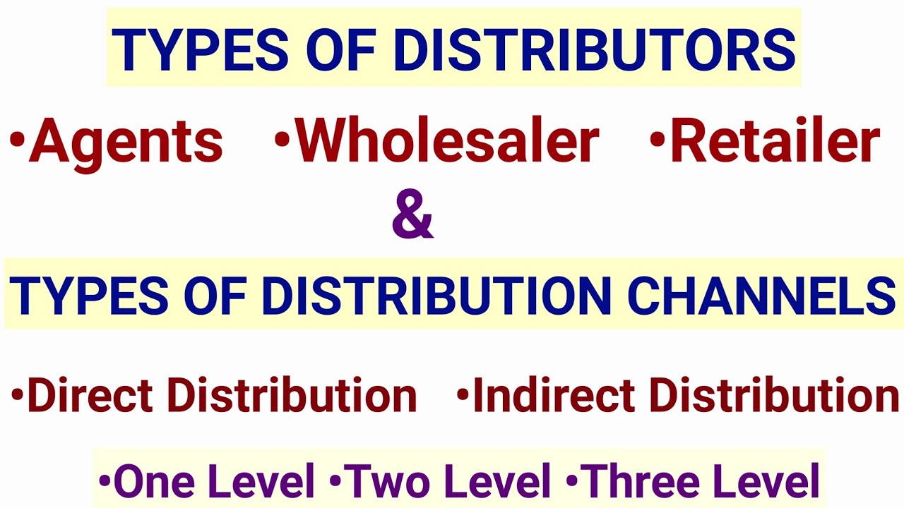 Types of Distribution Channels & Types of Distributors | Direct ...