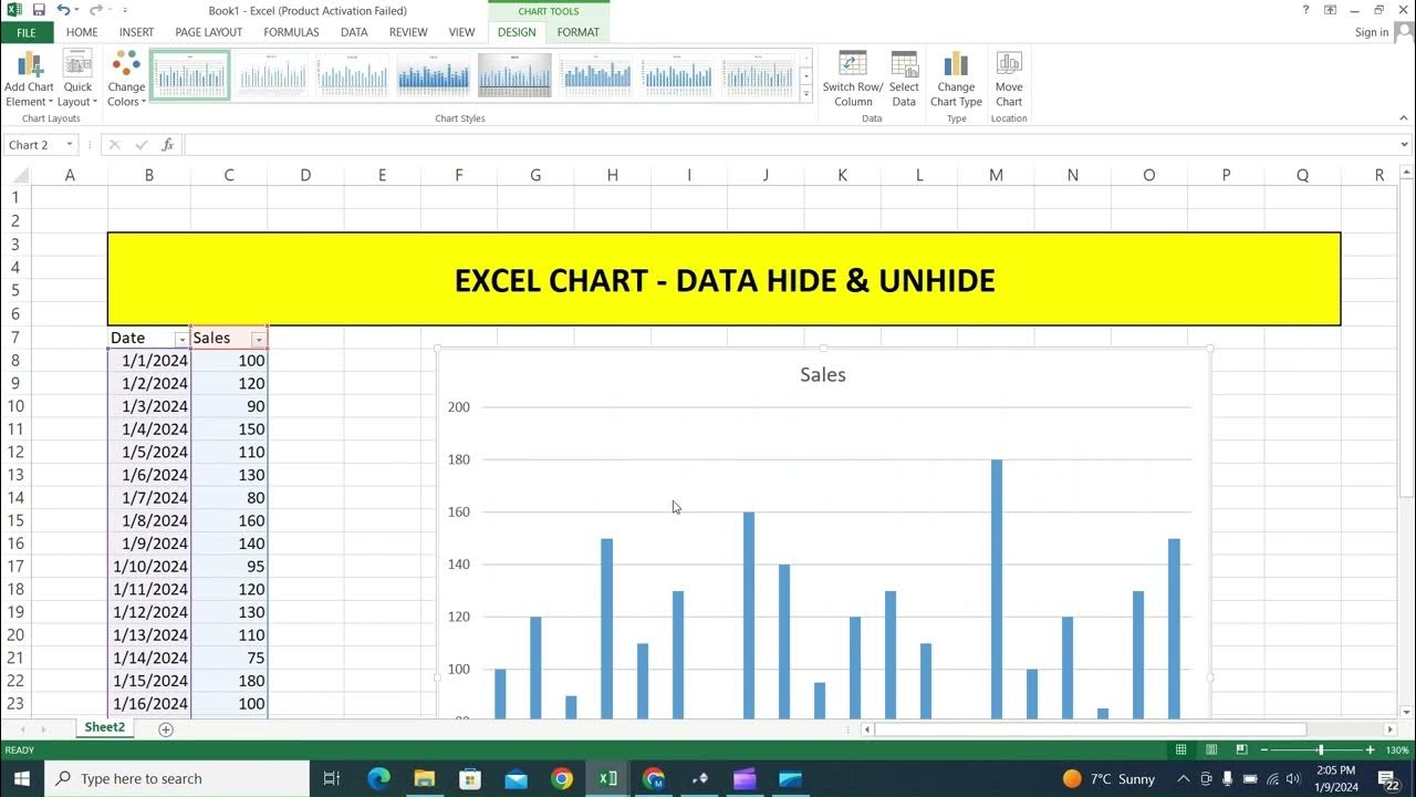 HIDE & UNHIDE, DATA FILTERS IN EXCEL CHARTS | Chart in Excel | Excel Dynamic Chart | #exceltips ...