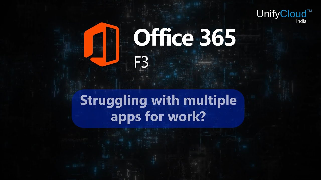 Buy Office 365 F3 Licenses from UnifyCloud in India - YouTube