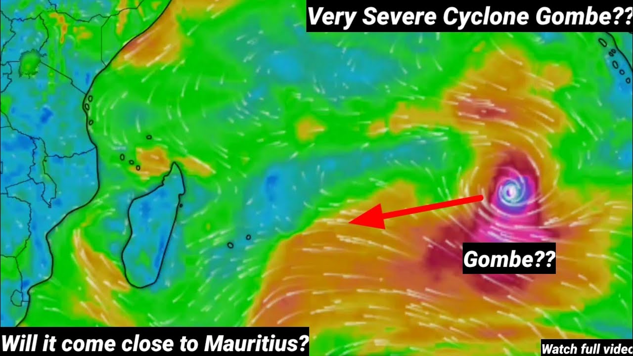 Severe Cyclone Gombe possible over next 24 hours in Indian ocean|Invest ...
