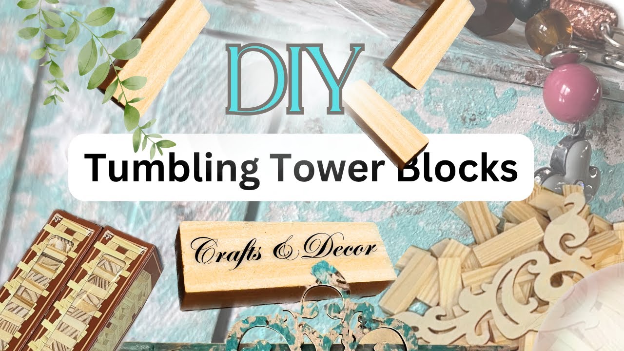 Dollar Tree DIY Using Tumbling Tower Blocks / Jenga Blocks / Home Decor ...