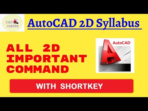All 2D important Commands in AutoCAD with short key || Autocad 2D ...