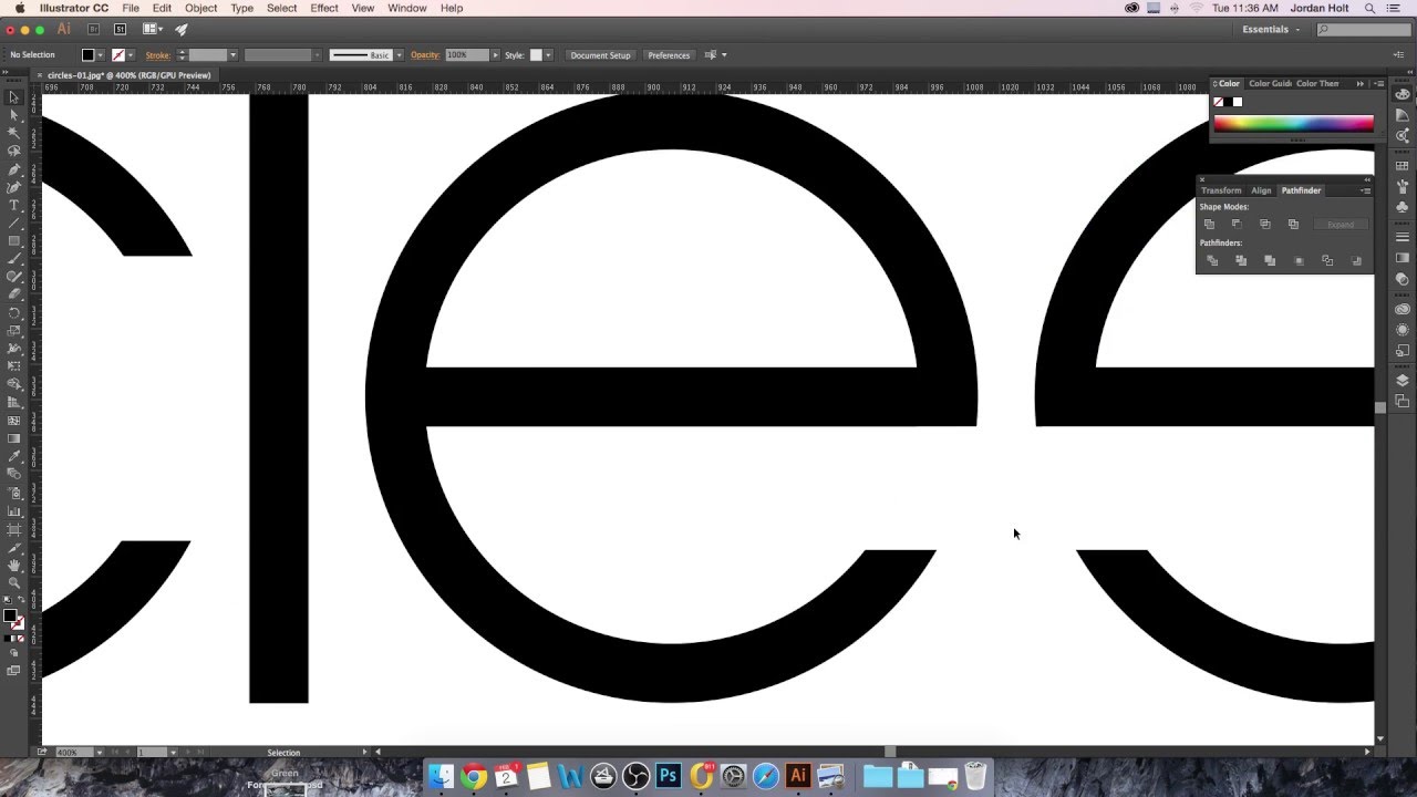 Illustrator CC Tutorial - Creating Type from Basic Shapes - YouTube