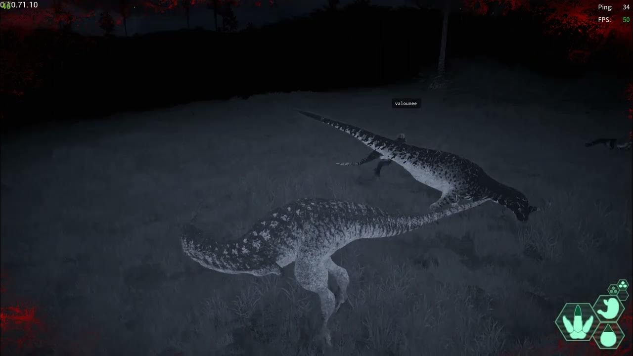 3 Carnotaurus Vs 7 8 Pachy Night Time The Isle Evrima Youtube