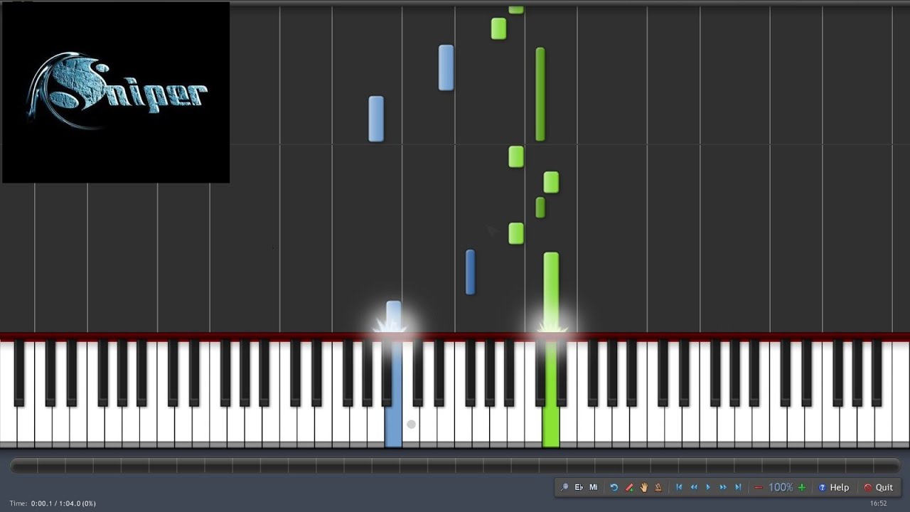 Sans Repères - Sniper (Synthesia) - Piano Tutorial - YouTube