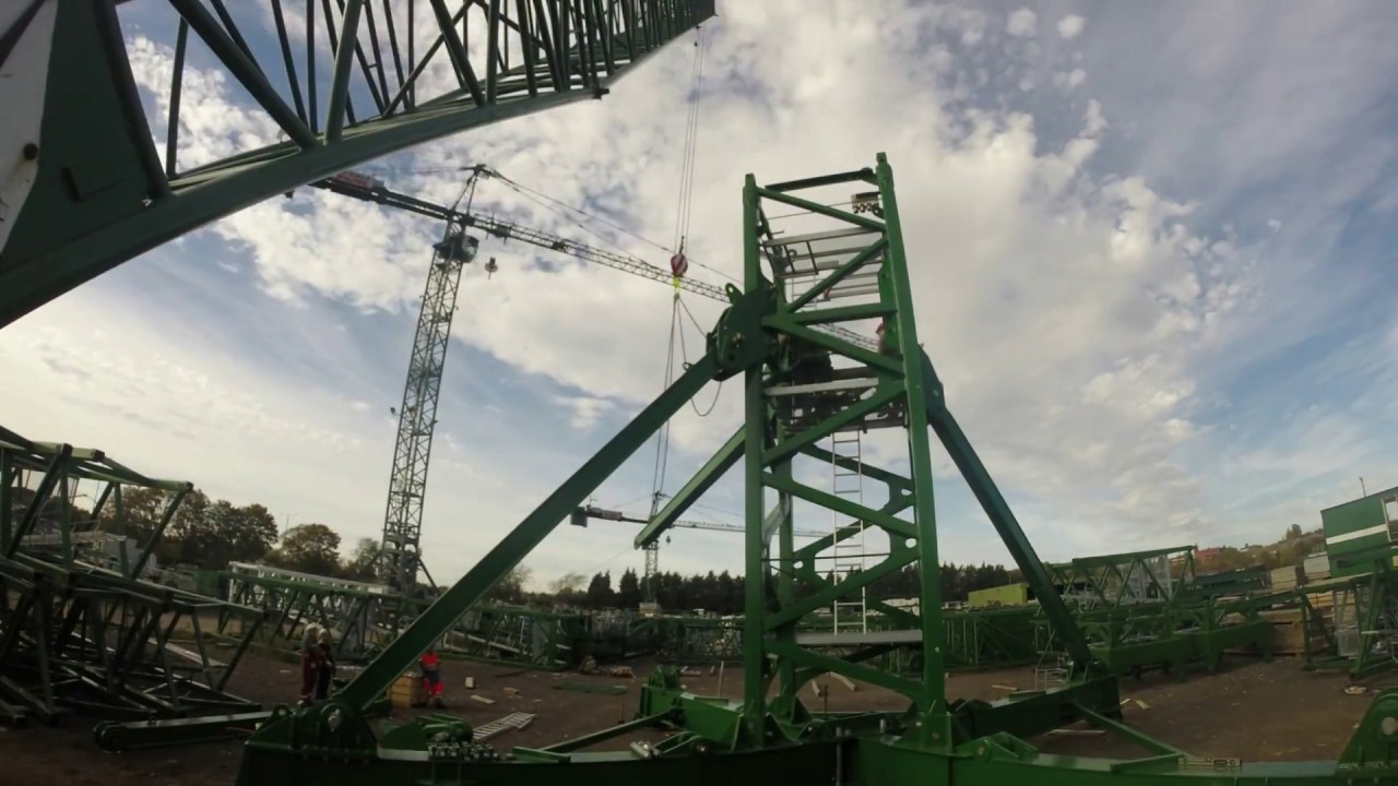 Pre build of a tower crane cross base - YouTube