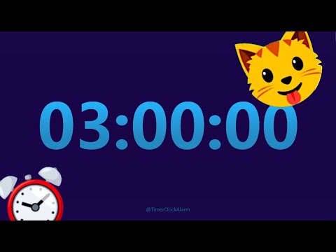 15 dakikalık YÜKSEK ALARM ile 3 saatlik ZAMANLAYICI (geri sayım) ⏱⏱ @TimerClockAlarm