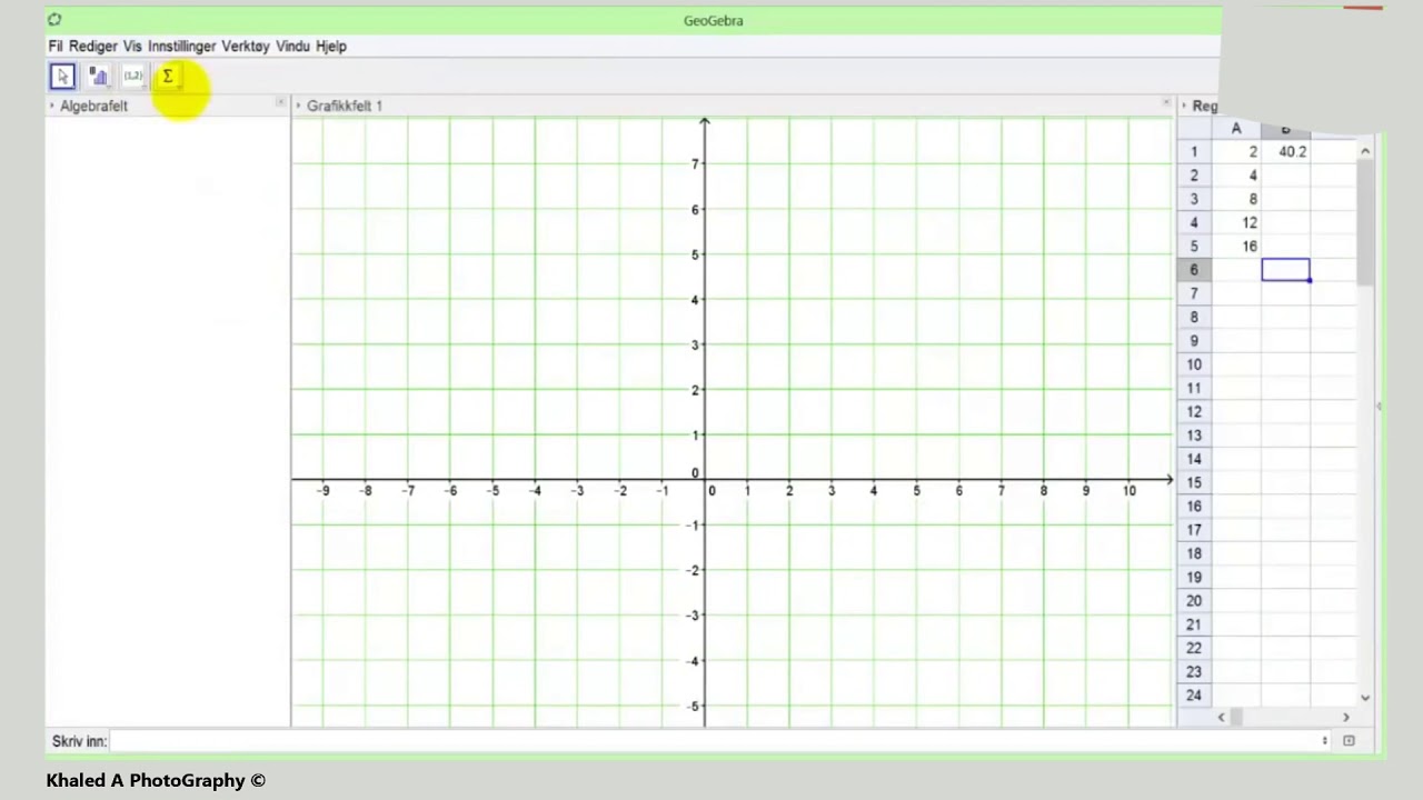 الدرس الرابع في الجيوجبرا طريقة استخراج معادلة خطيّة_ Geogebra Lineær ...