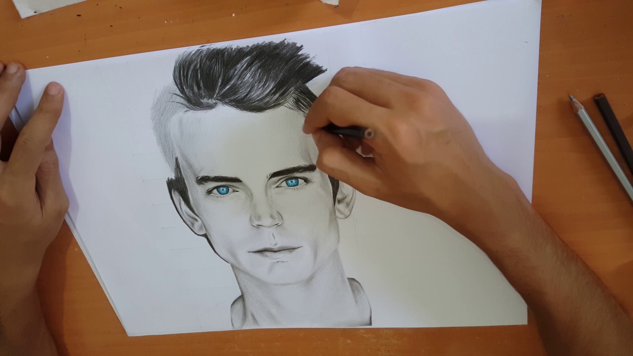 Matt Bomer drawing (Timelapse) - YouTube
