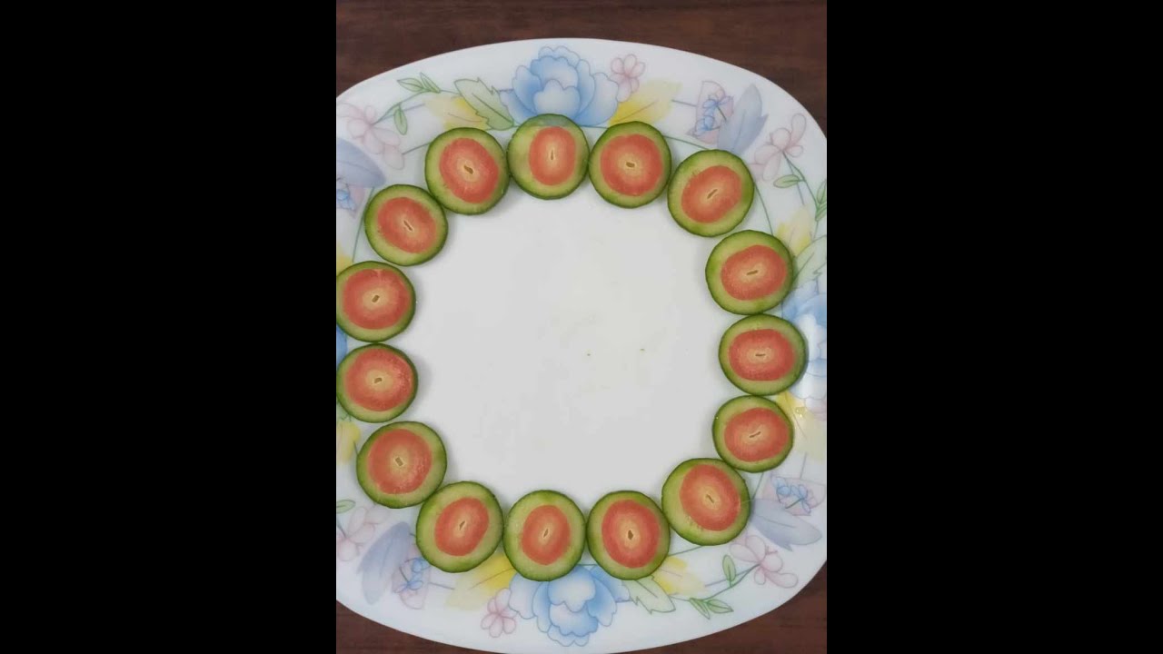how to decorate salad plate#110 simple and easy... - YouTube