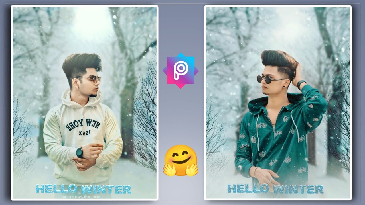 Hello Winter Photo Editing 2023 || Winter Photo Editing PicsArt || Winter Snowfall Photo Editing ...