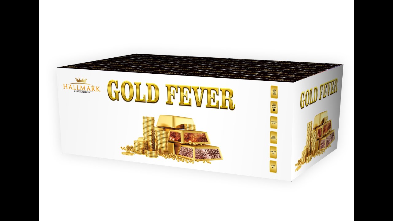 Gold Fever 88 Shot Single Ignition Firework - YouTube