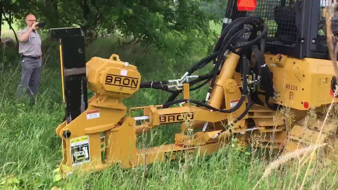 BRON V75-1 Mounted on Cat D5M - YouTube