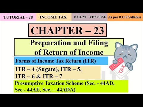 Forms of Income Tax Return | ITR-4 Sugam, ITR-5, ITR-6 & ITR-7 | [CH-23 ...