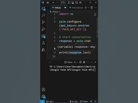 Bard API Chatbot in Python (PaLM 2) - Google Generative AI - YouTube