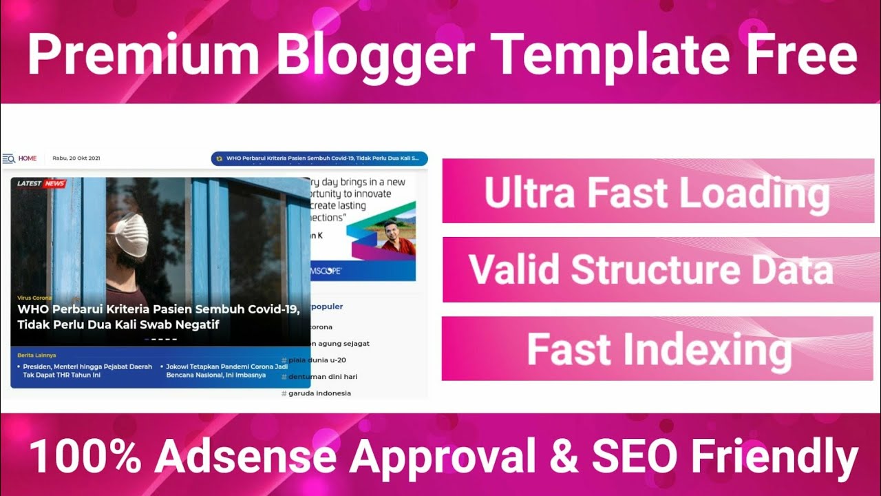 Premium Blogger Theme Free Download | Fast Loading & Adsense Friendly ...