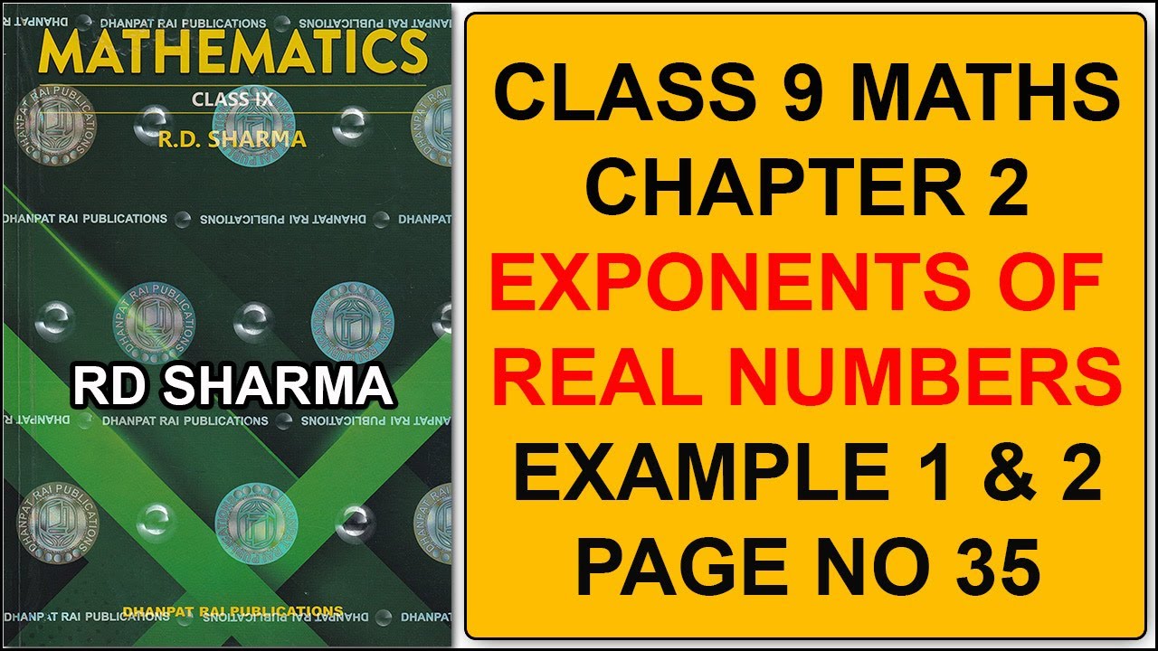 RD Sharma Solutions of Class 9 Maths | Chapter 2 Example 1 & 2 ...