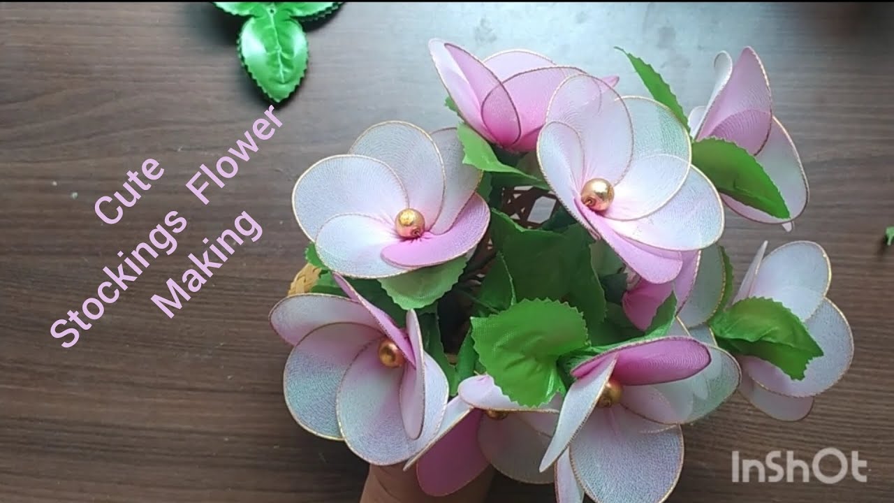 Stockings Flower Making Tutorial | Flower Making | Artificial Flower ...