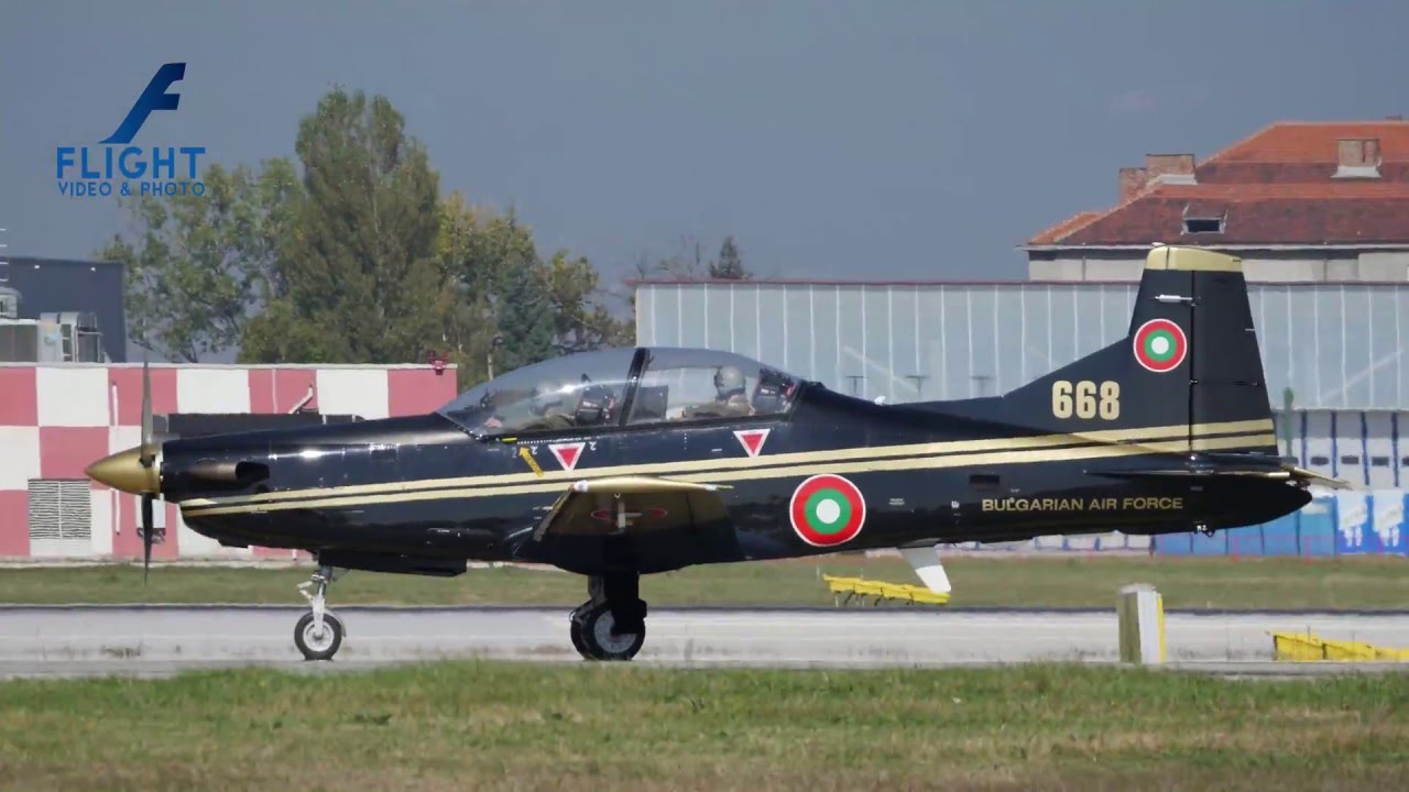 Pilatus PC-9 Turboprop Training Aircraft of Bulgarian Air Force - 4K ...