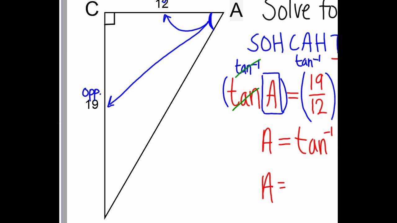 Geometry SOHCAHTOA Solve for angle measure - YouTube