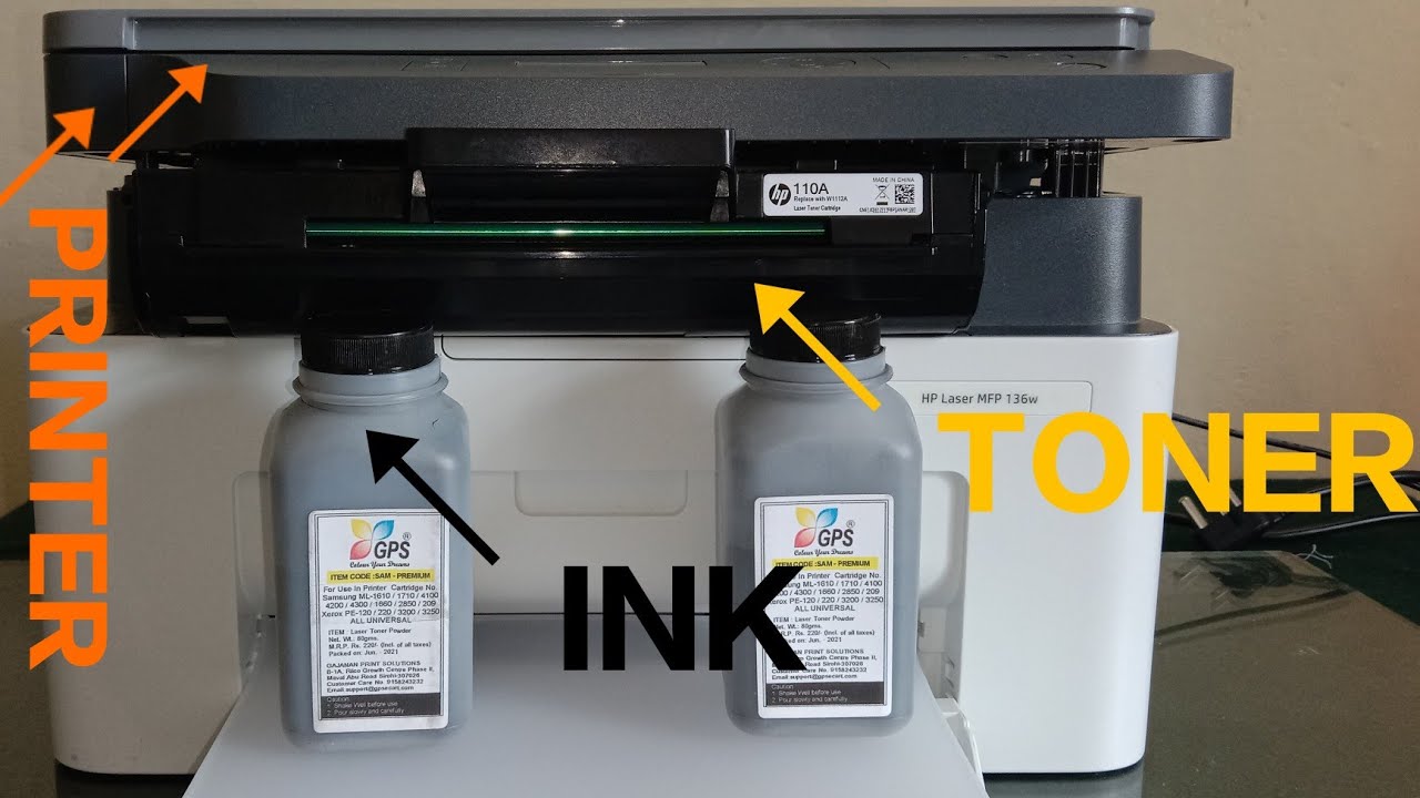 Refill HP 110A Toner of HP Laser MFP 136w Printer at Home____दस मिनट ...