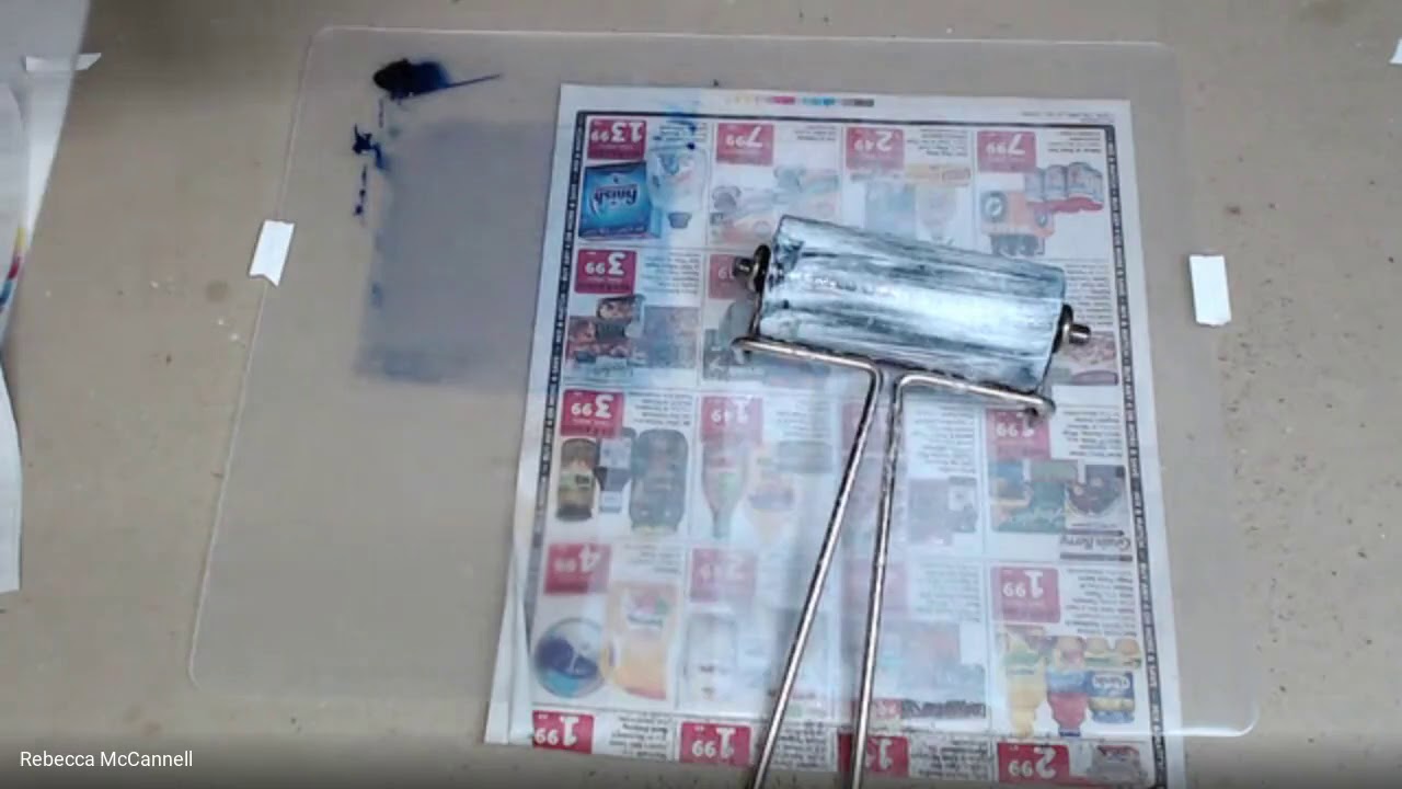 1e Cleaning block brayer and ink slab-cc - YouTube