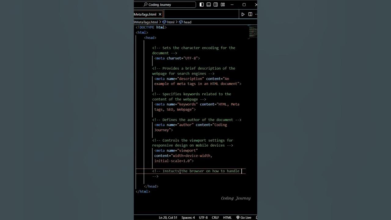 understanding Meta Tags || Day 9 || #metatags #html #webdevelopment #coding #meta - YouTube