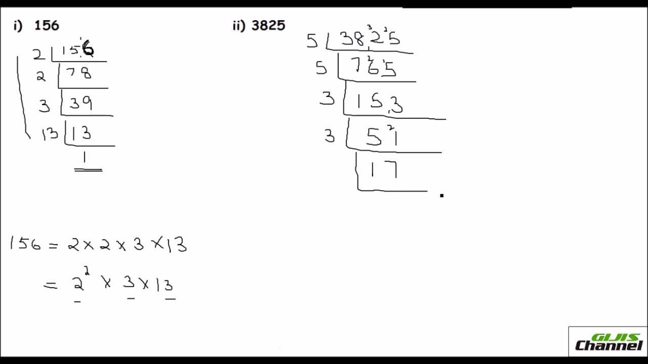Prime Factorization Division Method And Tree Diagram Method Youtube