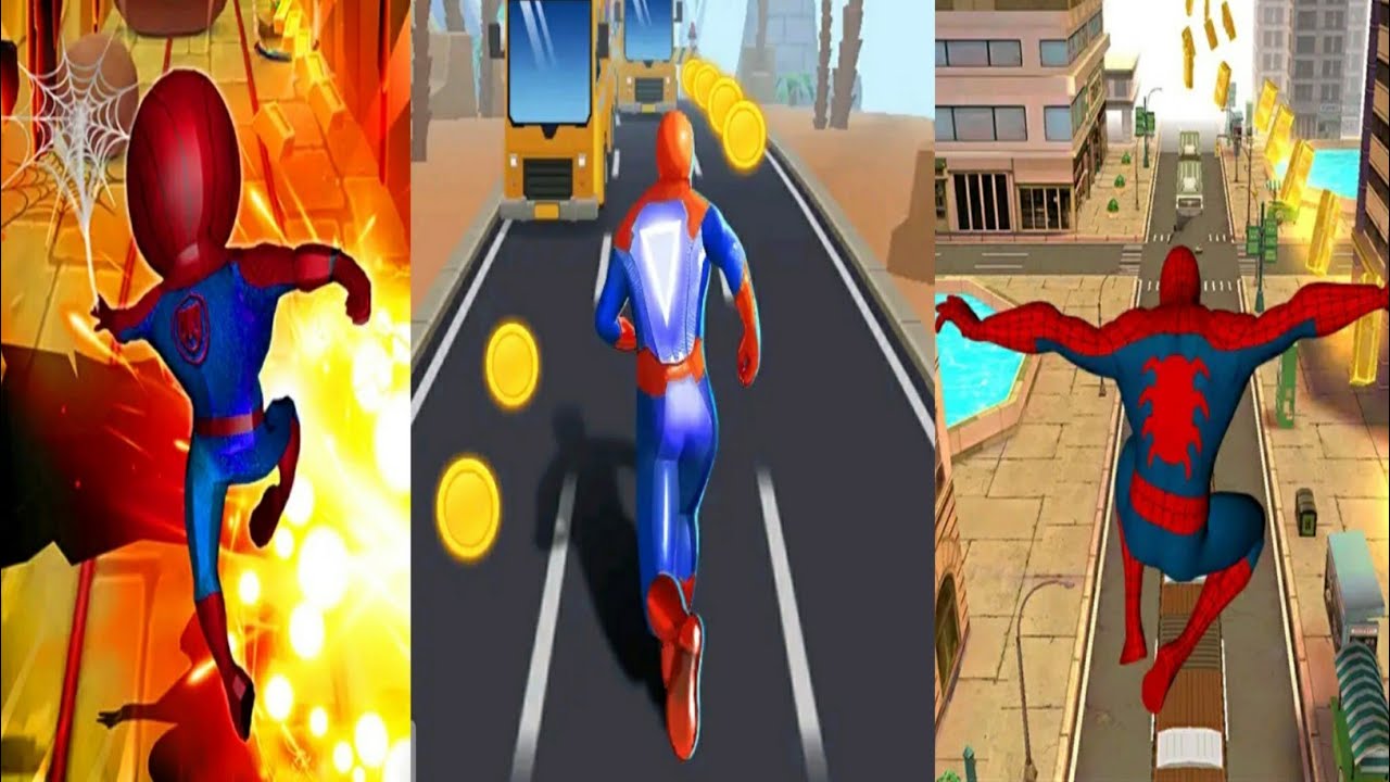 Spider Endless Subway Hero Run VS Spider Hero Dash VS Spider Hero Boy ...