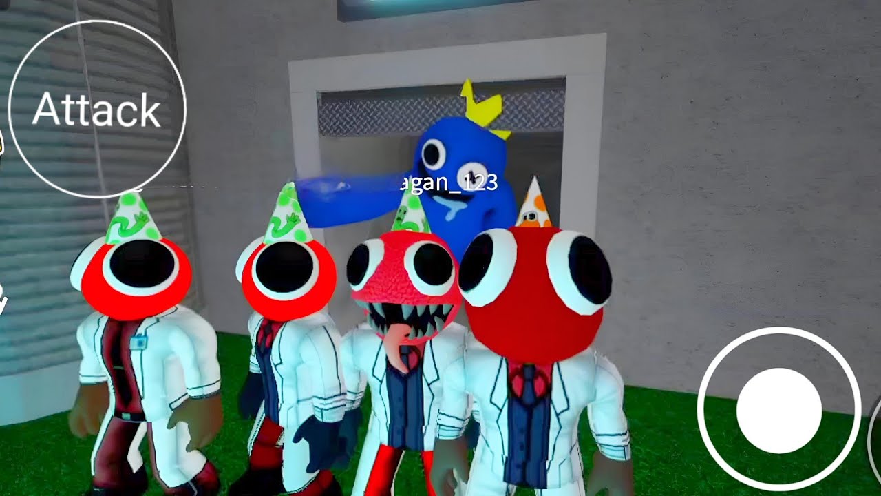 Playing as 4 RED JUMPSCARE rainbow friends chapter 1 ROBLOX - YouTube