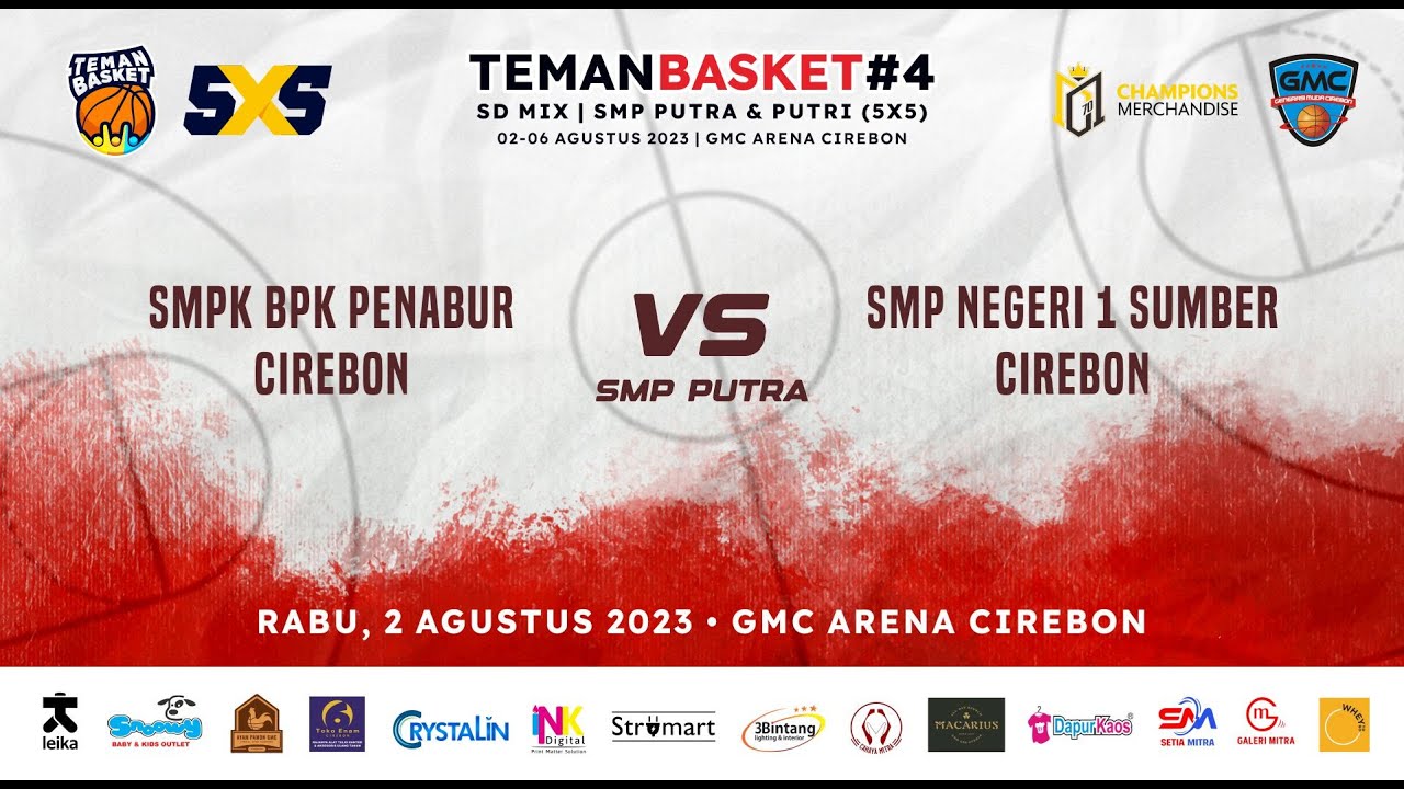 SMPK BPK PENABUR VS SMP N 1 SUMBER - TEMAN BASKET SERI 4 - DAY 1 - YouTube
