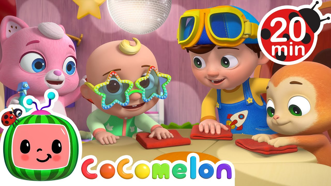 Clean Up Disco Song + More Animal Nursery Rhymes | Cocomelon Animal ...