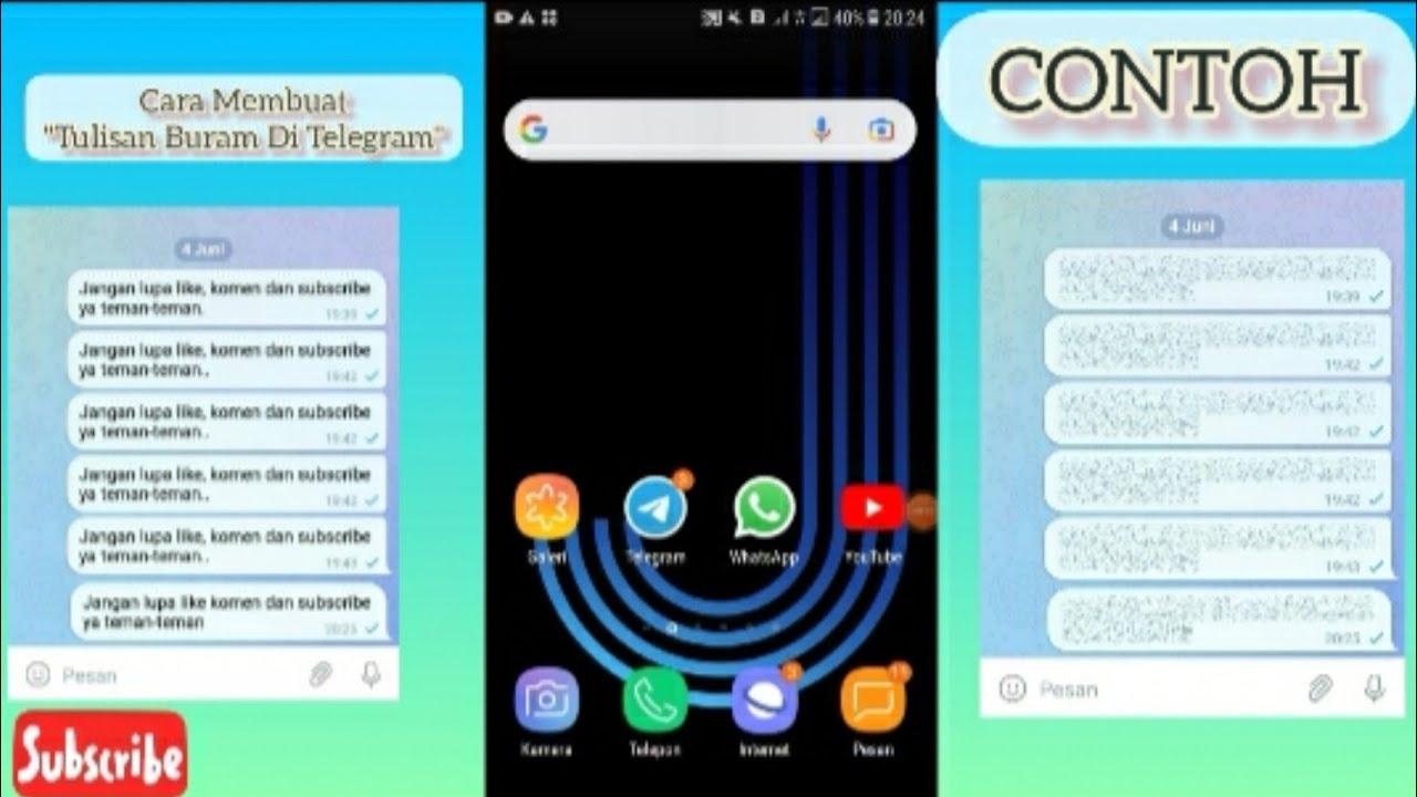 Cara Membuat "Tulisan Buram Di Telegram" (Format Spoiler) #tutorial # ...