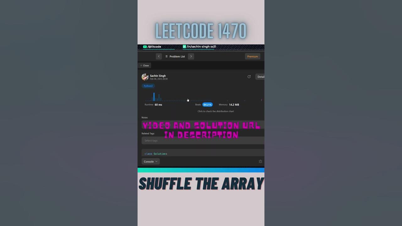 1470. Shuffle the Array | Shorts #python #leetcode - YouTube