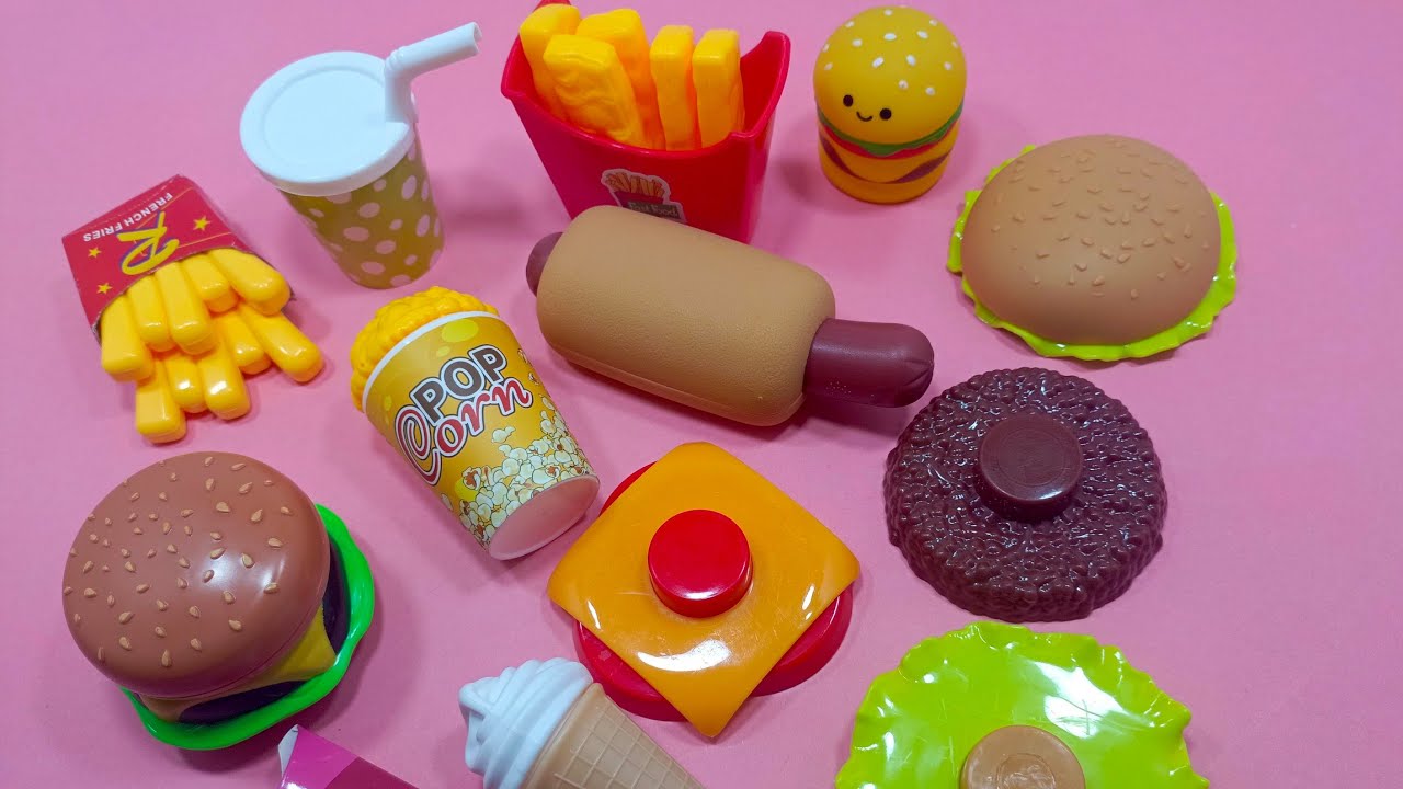 Satisfying ASMR With junk food | Unboxing Junk food Plastic Set ...